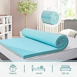 BedsPick 3 Inch Memory Foam Mattress Topper Full, Soft Double Bed Foam Topper, Gel Memory Foam Mattress Pad