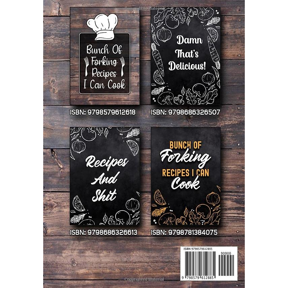 Shit My Mom Taught Me To Cook: Blank Recipe Book to Write In 125 Of Your Own Recipes Rustic Wooden Design Journal And Organizer Cookbook To Collect Your Custom Special And Favorite Recipes And Notes