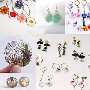 Suhome 73 Pack Resin Earring Mold Jewelry Silicone Resin Molds Making Kits Including Earring, Pendant, Bracelet, Necklace, Button Silicone Resin Casting Molds for Beginners