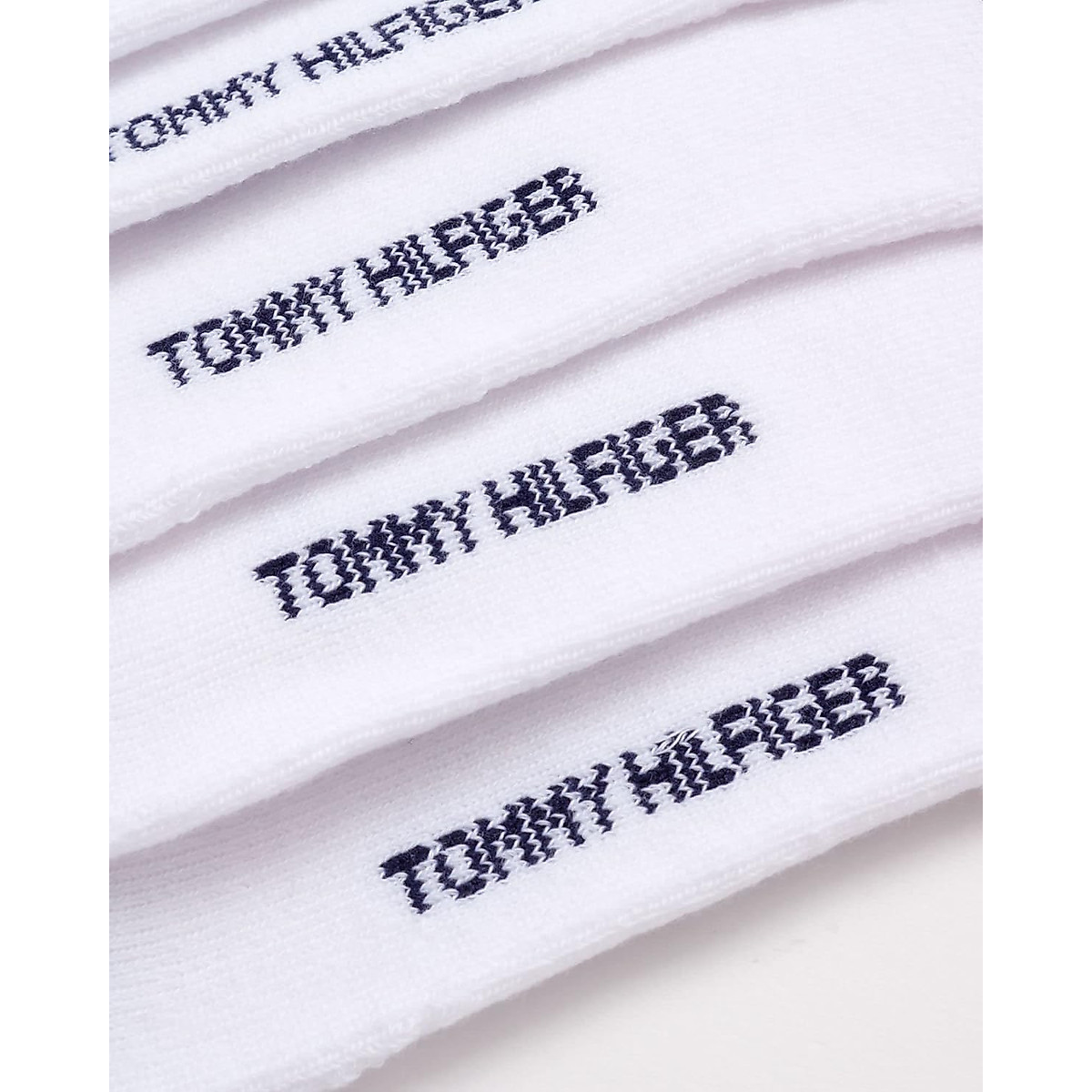 Tommy Hilfiger Men's Quarter Socks - 12 Pack Soft Cushion Athletic Ankle Socks for Men - Breathable Men's Sports Socks, Size 7-12, Solid White