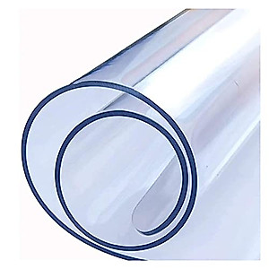 Clear PVC Desk Chair Mat Clear Vinyl Runner Rug for Hard Wood/Tile Floor, Extra Long Plastic Hallway Carpet Protector, Door Mats, Can Be Cut, Indoor Outdoo,1.5mm Thick,75/95/115/135/155cm Wide for Off