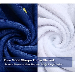 Moon Throw Blanket, I Love You to The Moon and Back Blanket Cute Cartoon Celestial Stars Throw Blanket Super Soft Gifts Throw for Kids and Adults (47" x 60")