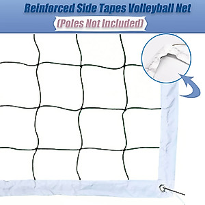 Volleyball Net Outdoor, Heavy Duty Volleyball Net for Backyard, 32 x 3 FT Professional Net with Reinforced Side Tapes for Ground Pool Sports, Portable Replacement Net for Beach (Poles Not Included)