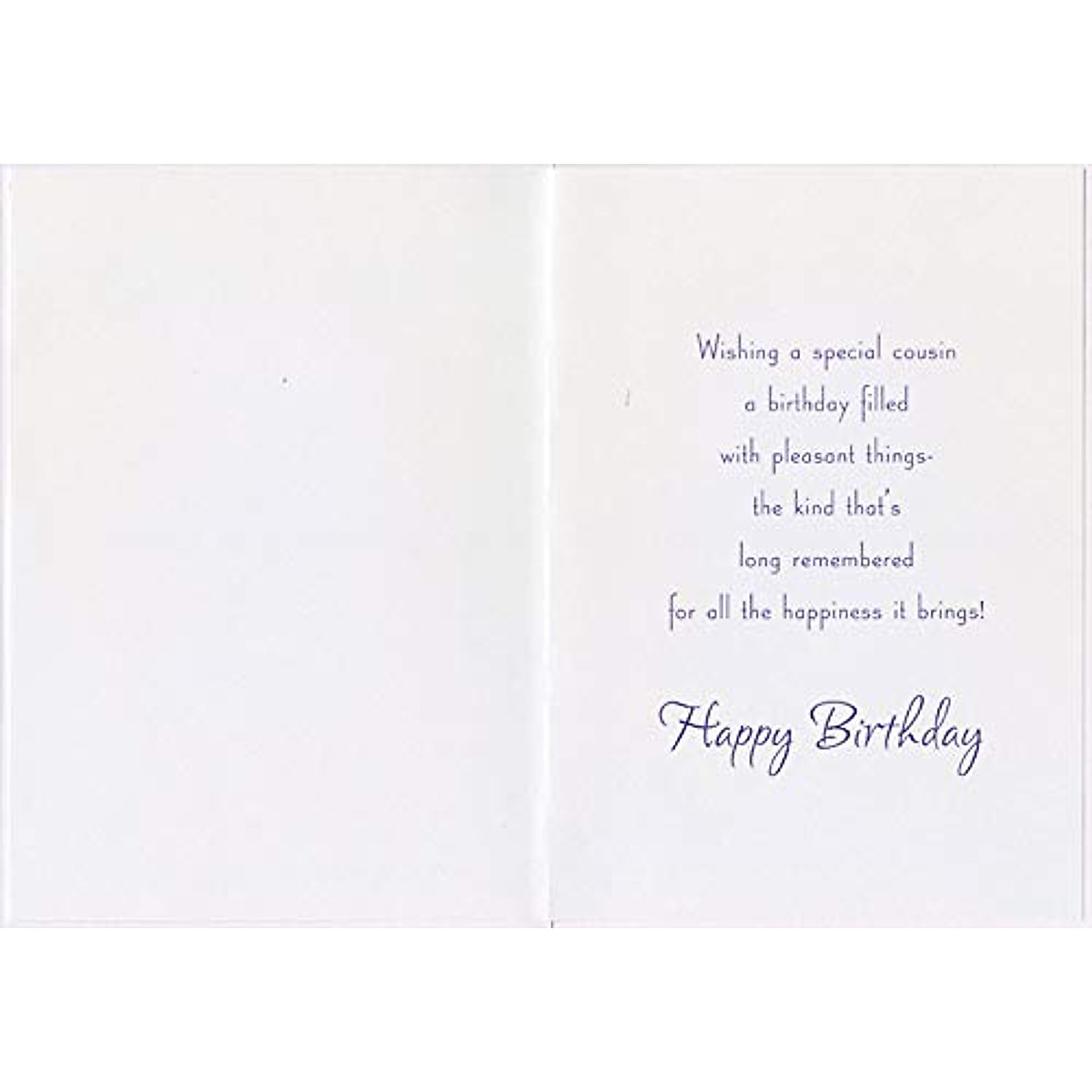 Designer Greetings Single Daisy Inside Blue Foil Lined Frame Cousin Birthday Card