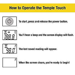 ADC Temple Touch Digital LCD Fever Thermometer, Non Invasive and Quick Read, Suitable for Babies, Newborns, Kids, and Adults, Adtemp 427, White