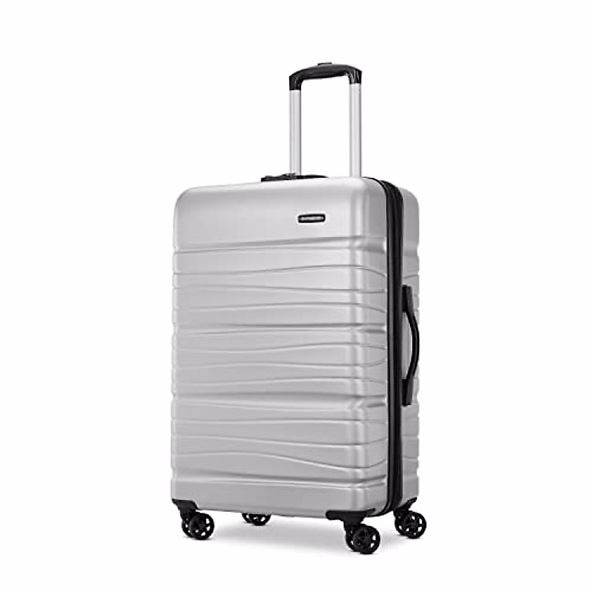 Samsonite Evolve SE Hardside Expandable Luggage with Double Wheels, Arctic Silver, Medium Spinner