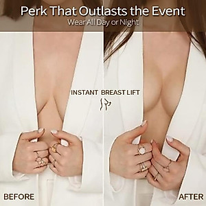 Okela Boob Tape and Backless Nipple Cover Set, Breathable Breast Lift Tape Boby Tape for Breast Lift w Breast Petals for A-E Cup