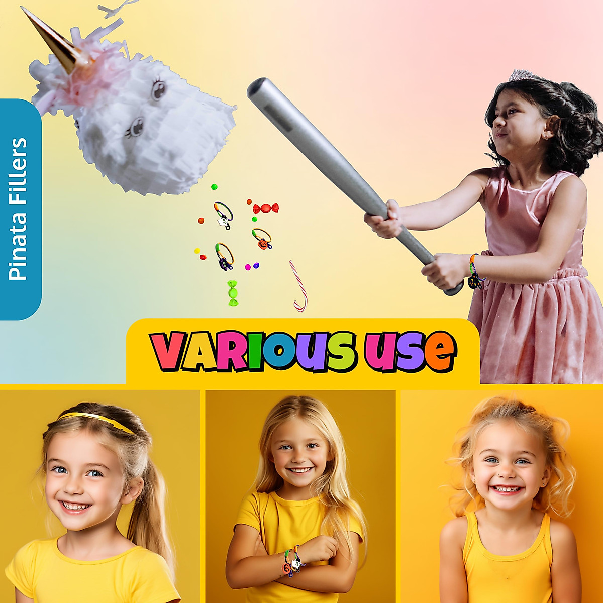 UpBrands Halloween Party Favor For Kids Zipper Bracelets Bulk Set, Kit for Birthday, Goodie Bags & Pinata Filler, Halloween Basket Stuffers, Fidget Toys, Sensory Friendship Jewelry (24 Pack)