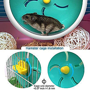 Hamster Wheel,Silent Hamster Wheel,Silent Spinner,Quiet Hamster Wheel,Super-Silent Hamster Exercise Wheel,Adjustable Stand Silent Spinner Hamster Wheel for Hamsters,Gerbils,Mice,Small Pet 7in (Blue A)