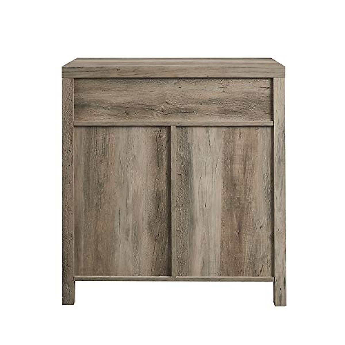 Walker Edison Cass Modern Farmhouse Double Barn Door Accent Cabinet, 30 Inch, Grey Wash