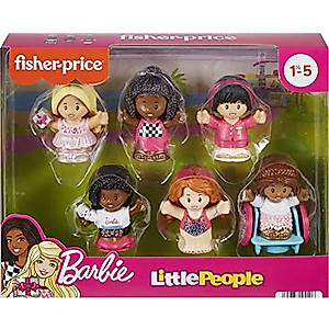 Fisher-Price Little People Barbie Toddler Toys Figure 6 Pack For Preschool Pretend Play Ages 18+ Months