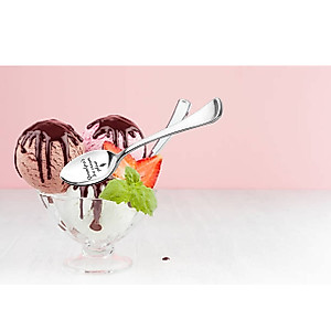 Grandpas Ice Cream Plow | Engraved Spoon Gift for Grandfather | Gift For Grandpa Daddy | Birthday Anniversary Christmas for Men | Stocking Stuffer Ice Cream Lovers Dessert Spoon | 7 Inches Spoon