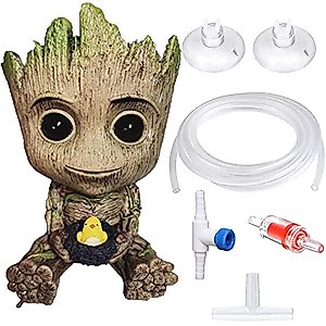 TEEMO Aquarium Groot Air Bubbler Decorations, Air Bubbler Decorations for Fish Tank.(Large Size 3.75'x5.7'x3.5')