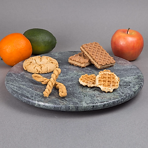 Creative Home Natural Green Marble Lazy Susan, 12" Diameter