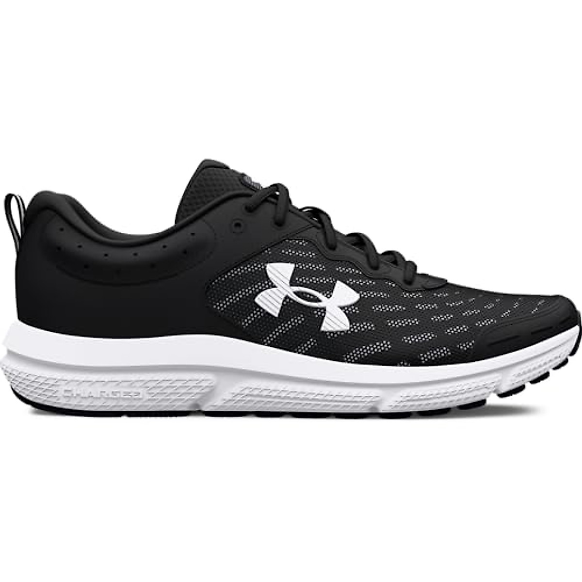 Under Armour Men's Charged Assert 10, (001) Black/Black/White, 10, US