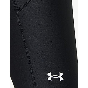 Under Armour womens Heatgear Armour High No-slip Waistband Ankle Leggings , Black (001)/White , Medium