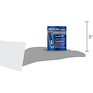 Relion Premier Test Strips 25 Count | Blood Glucose Test Strips | Test Strips for Diabetes | Blood Sugar Test Strips | Diabetic Test Strips | Reli on Premier Blood Glucose Test Strips