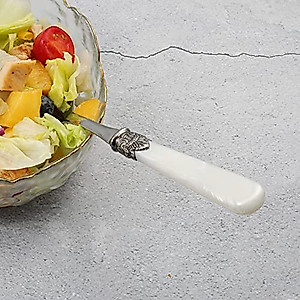 CATHYLIN Salad Servers Stainless Steel Salad Serving Set Salad Fork and Spoon