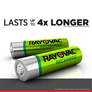 Rayovac Rechargeable AAA Batteries, Rechargeable Triple A Batteries (4 Count)