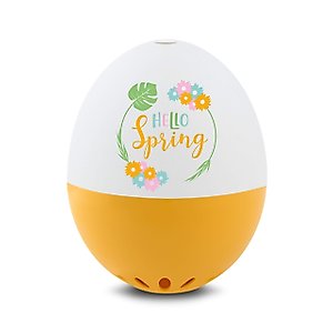 Brainstream BeepEgg Cook Perfect Soft, Medium, or Hard Boiled Favorite Tunes Singing and Floating Egg Timer, Spring Orange