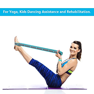 DEHUB Stretch Strap, Elastic Yoga Stretching Strap, Multi-Loop for Physical Therapy, Pilates, Yoga, Dance & Gymnastics Exercise and Flexible Pilates Stretch Band