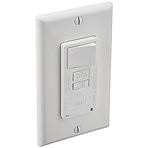 Leviton AFSW1-W SmartlockPro Outlet Branch Circuit (OBC) Combination Arc-Fault Circuit Interrupter with Switch, Wallplate Included, 15-Amp, 120-volt, White