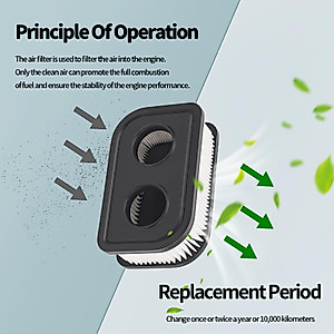 JICHEKU 593260 Lawn Mower Air Cleaner Compatible with 4247 5432 5432k 09P00 09P702 550E 500EX 550EX 625 575EX Mower Series Engine Replaces 798452 334404 (5 PCS)