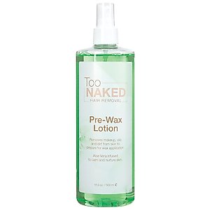 Too Naked Pre-Wax Lotion, Aloe Vera Infused, Removes Makeup, Oil and Dirt size 16.9 Ounces