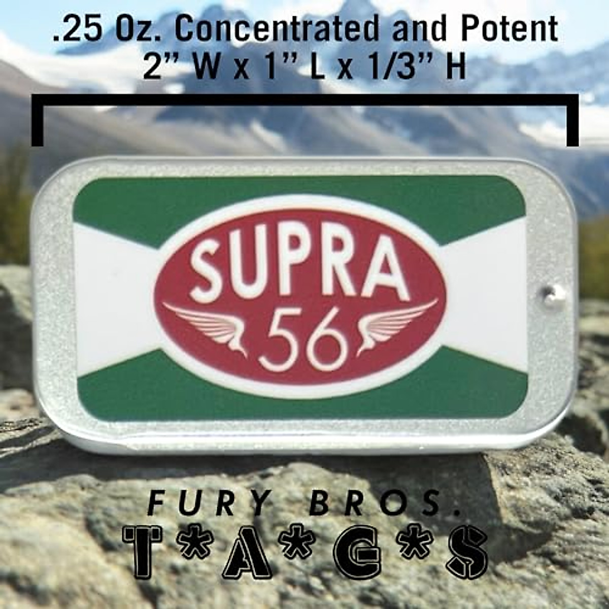 FURY BROS. TAGS Men’s Solid Cologne | Supra 56 | Sandalwood Patchouli Cedar | Beeswax Grapeseed Oil Fragrance | Made in USA | Travel Size .25 oz