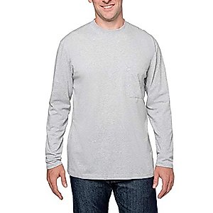 Insect Shield Men's UPF Dri-Balance Long Sleeve Pocket Tee, Heather Grey, 3X-Large