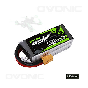 OVONIC 4S Lipo Battery 1300mAh 100C 14.8V Lipo with XT60 Plug for FPV Racing RC Quadcopter Helicopter Airplane Multi-Motor Hobby DIY Parts