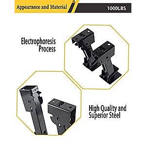 Pair of Trailer Stabilizer Jacks Telescoping RV Camper Accessories for Travel 450kg(1000 Lbs) Capacity Each, 11.5"-18"