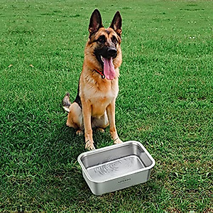 AIPERRO Stainless Steel Dog Bowls for Large Dogs, Large Capacity Metal Dog Water Food Bowl, Indoor and Outdoor Universal Pet Bowl