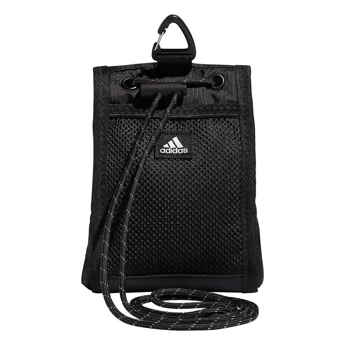 adidas Neck Pouch Crossbody Travel and Festival Wallet, Black