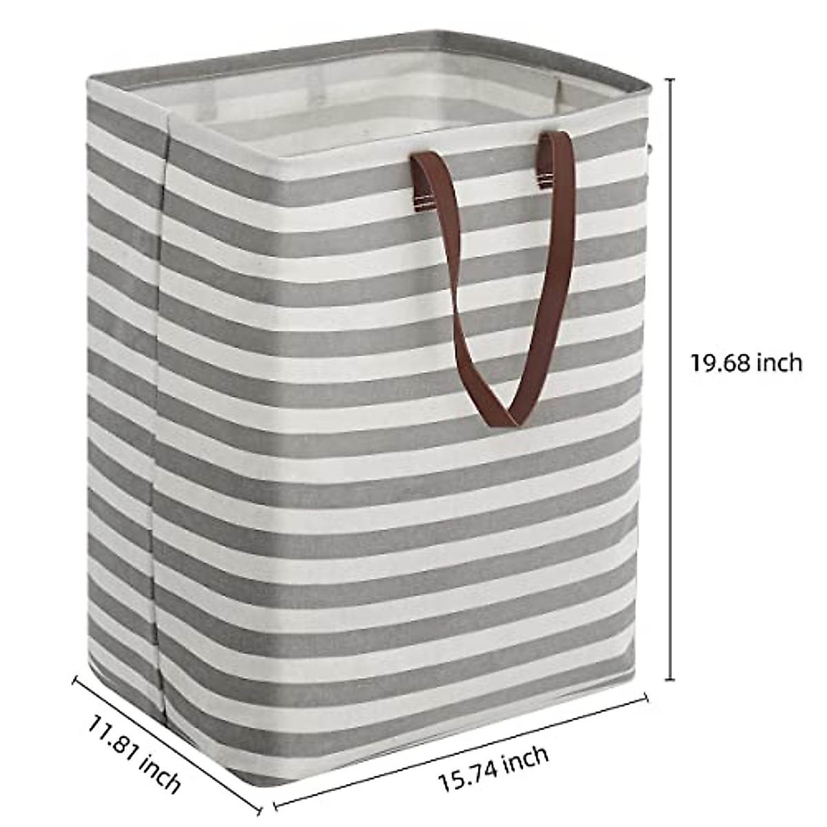 [2 Pack] Laundry Basket, Freestanding Laundry Hamper with Extended Handles, Waterproof Large Waterproof Clothes Hamper Organizer, Collapsible Lightweight Hampers for Laundry, Clothes,Towels, Toys