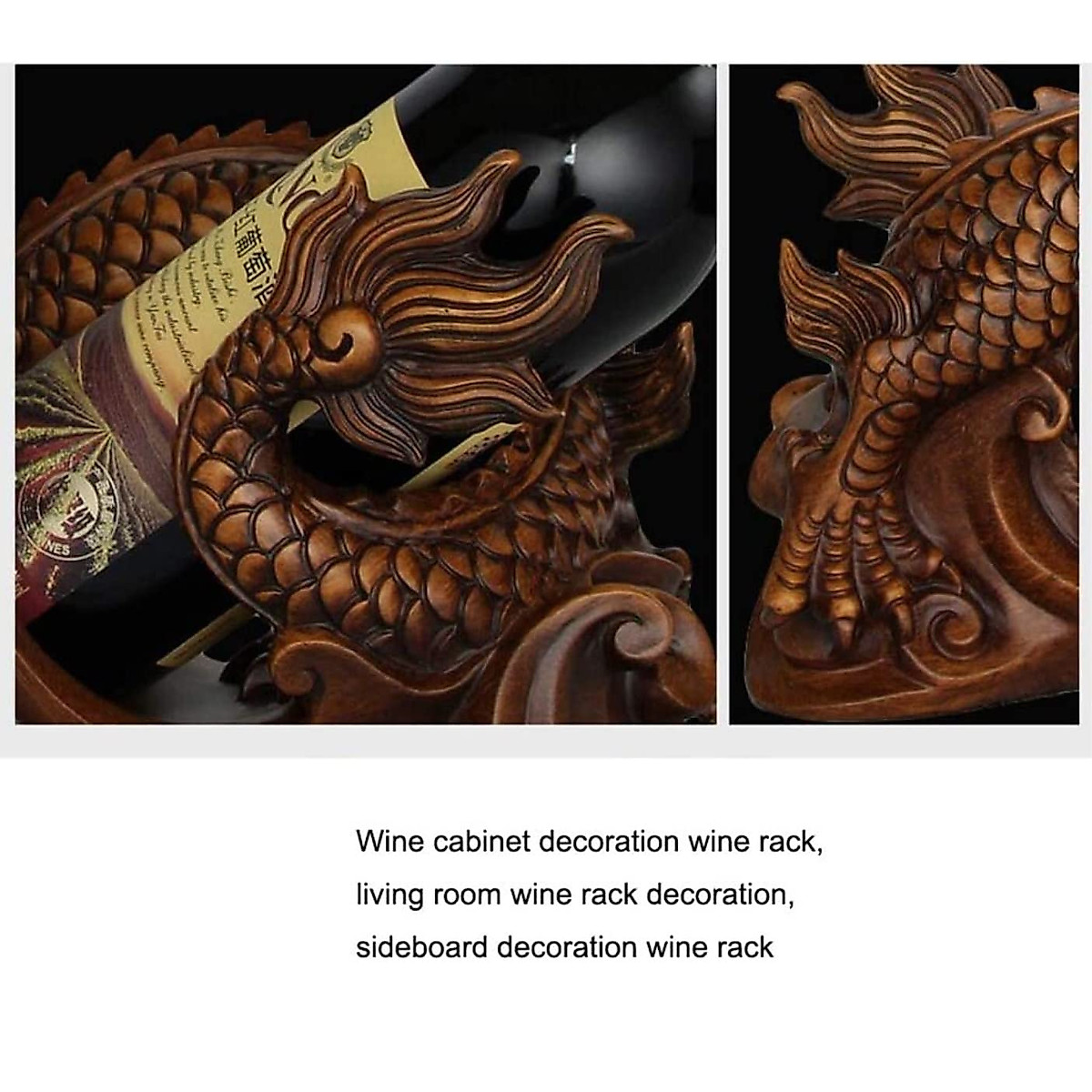 Wine Rack Wine Holder Wine Bottle Holder Resin Dragon Chinese Style Wine Rack Shelf Living Room Study Wine Cabinet Decorations Wine Storage Wine Racks