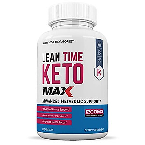 (5 Pack) Lean Time Keto 1200MG Pills Includes Apple Cider Vinegar goBHB Strong Exogenous Ketones Advanced Ketogenic Supplement Ketosis Support for Men Women 300 Capsules