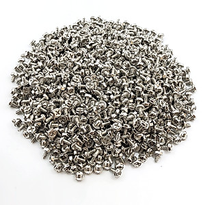 Bfenown100PCS 6#-32x6 Hex Phillips Head Replacement PC Computer Case Mounting Screws Fastener for Building Repairing and Maintaining Computer Systems Silver