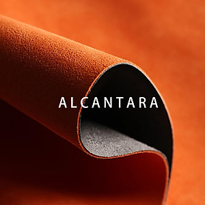 Noreyvis Alcantara Leather Key Fob Cover Protective Shell Case with Keychain Compatible for Bentley Continental GT GTC Mulsanne 2004-2016(Orange)