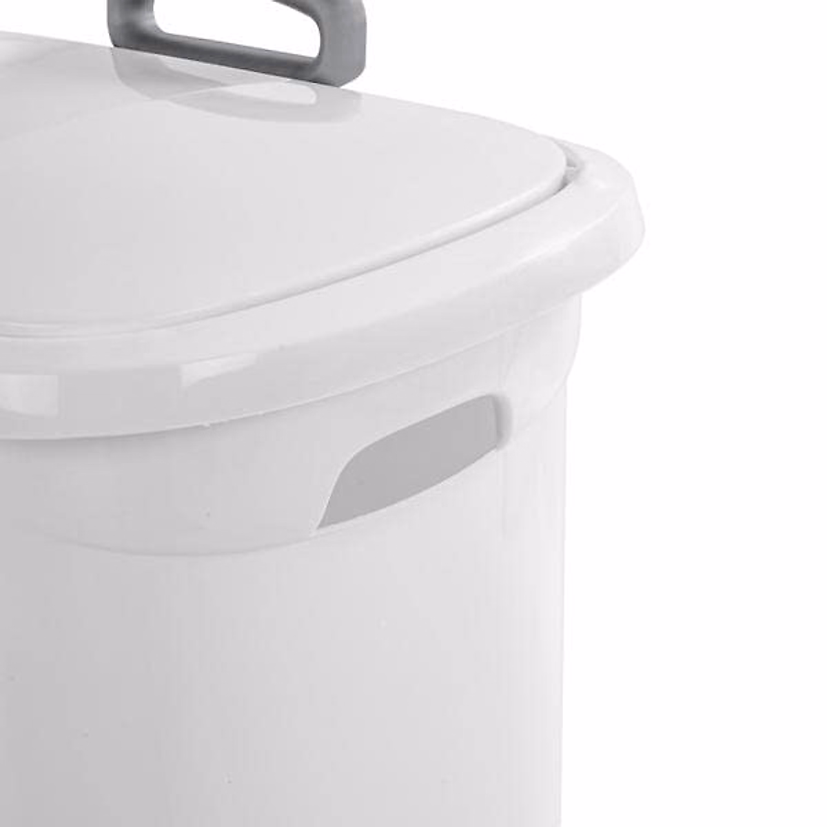Wheeled Laundry Hamper White with Retractable Handle Large Portable Rolling Laundry Basket With Lid For Dirty Clothes - Made In USA