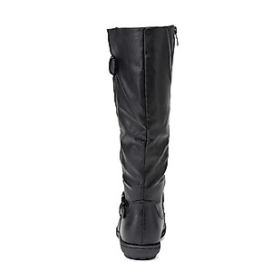 DREAM PAIRS Women's Wide Calf Knee High Boots, Fashion Faux Fur-Lined Winter Boots,Size 10,Wide/Calf/Black,TRACE-W