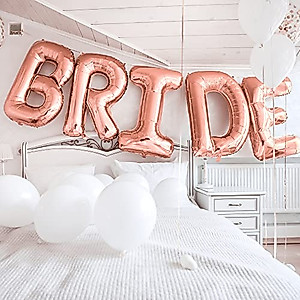Wedding foil balloons sayings 16 inches (BRIDE (40 INCHES) ROSE GOLD)