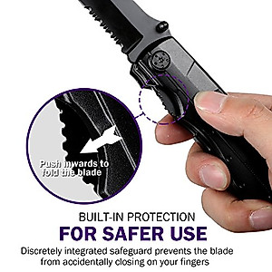 GETUHAND Multitool Pocket Knife 8-in-1 Multipurpose Tool with Folding Knife Pliers,Sheath and Bit Set Kit in Durable Black Oxide Stainless Steel for Hiker, Hunter, Solid Reliable Multipurpose Knife