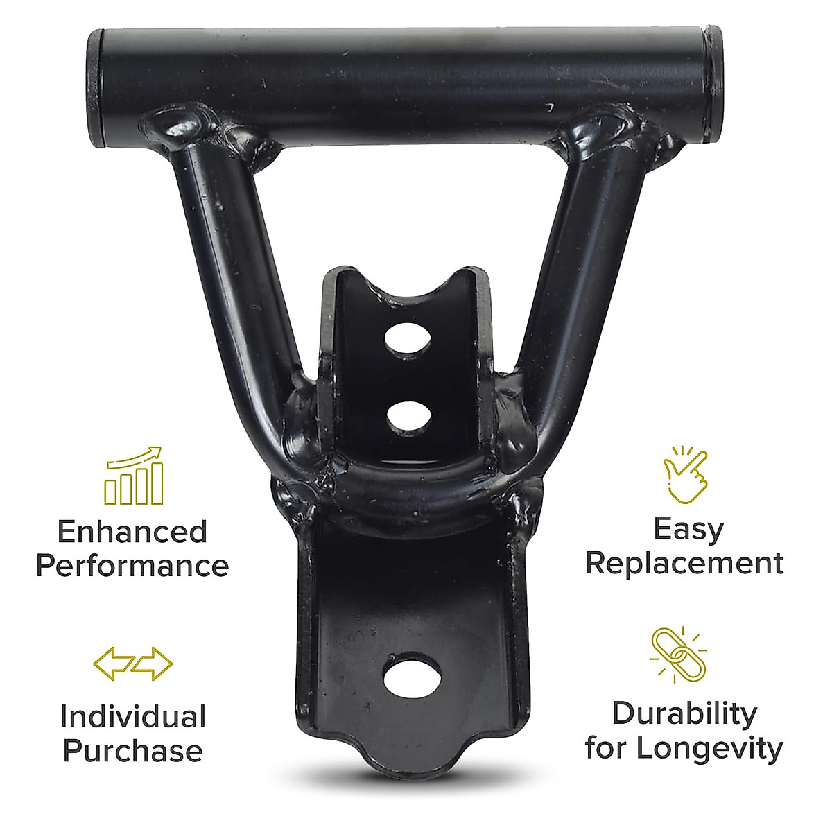 AlveyTech 150 mm Long Front Lower Swing Arm - Durable Black Left or Right Side Arm, Replacement 4-Wheel Accessories for the Coleman KT196, CK196-T & Realtree RTK200 196cc 6.5 Hp Go-Karts, DIY Install