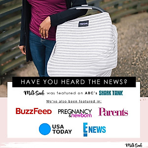 Milk Snob Original 5-in-1 Cover - Added Privacy for Breastfeeding, Baby Car Seat, Carrier, Stroller, High Chair, Shopping Cart, Lounger Canopy - Newborn Essentials, Nursing Top, Hampton Rose