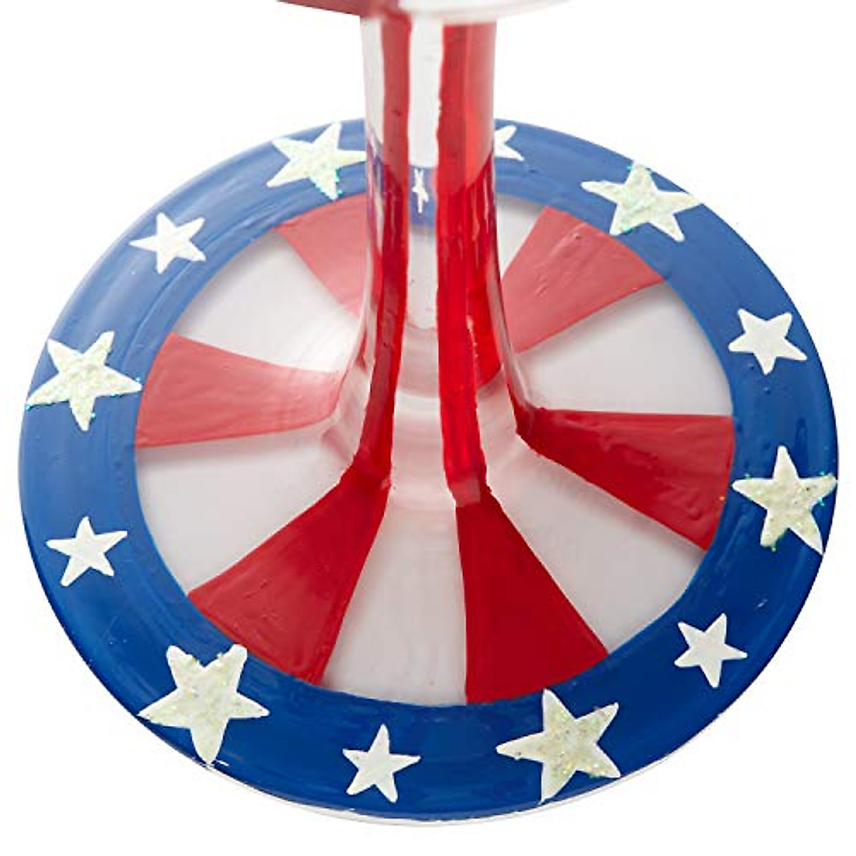 Enesco Designs by Lolita Land of The Free Artisan Wine Glass, 1 Count (Pack of 1), Multicolor