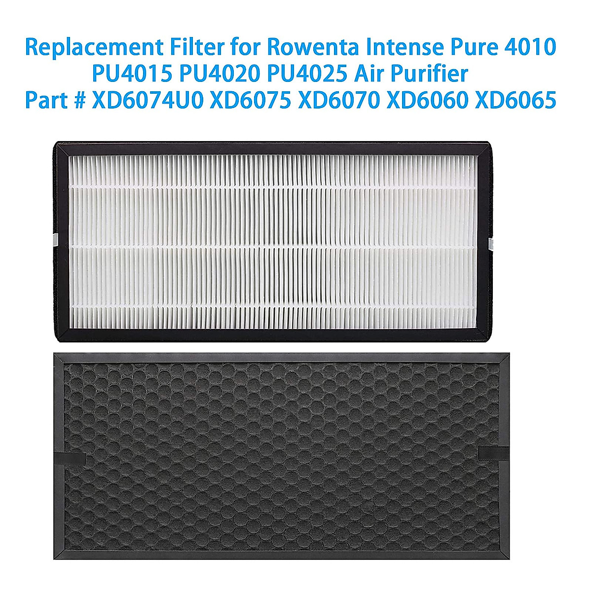 PU4020 Replacement Filter Kit Compatible with Rowenta Intense Pure 4010 PU4015 PU4020 PU4025 Air Purifier, Part Number XD6074U0 XD6075 XD6070 XD6060 XD6065 XD6066
