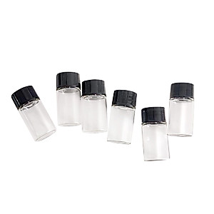 AGENIZ 50PCS 3ml Clear Glass Vials,Small Liquid Sample Bottle with Screw Caps and Plastic Stoppers,for Travel Mini Essential Oil Bottle, Sample Perfume Bottles (3ml)