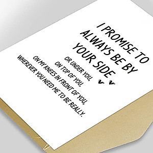 Dirty Naughty Anniversary Card for Him, Inappropriate Funny Valentines Day Birthday Card for Husband Boyfriend, Always Be By Your Side