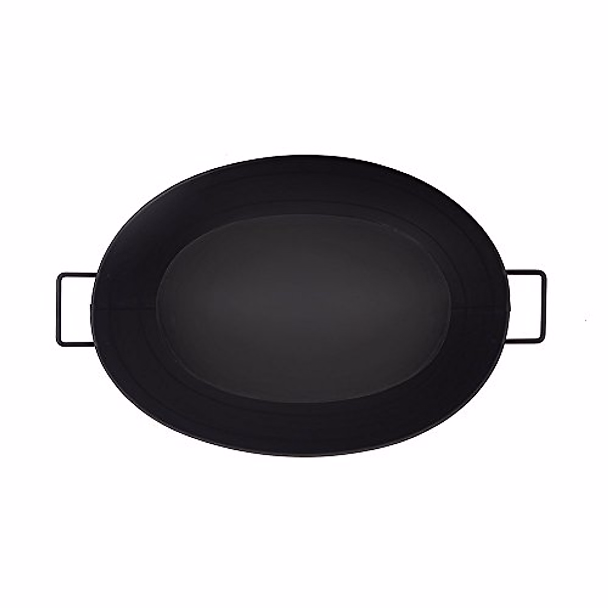 Achla Designs Black Oval Galvanized Steel Tub